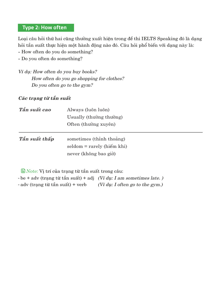 Type 2: How Often | PDF