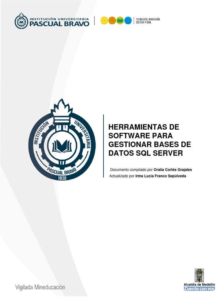 Herramientas Software para Gestionar BD SQL Server | PDF | SQL | Diseño ...