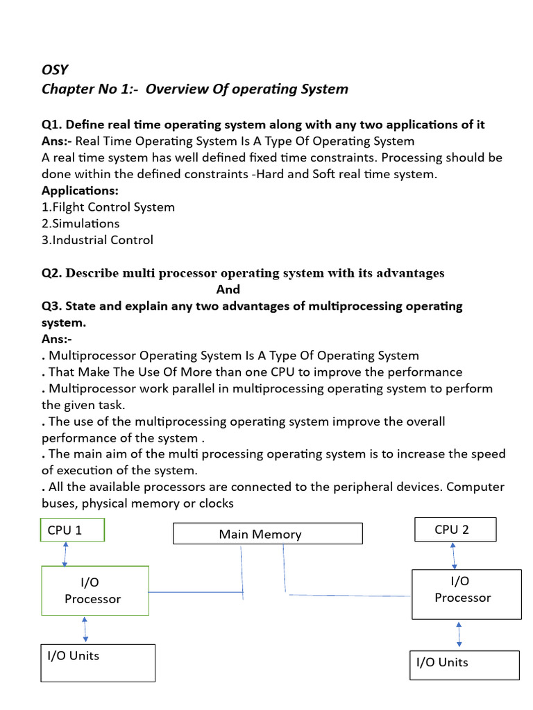 OSY Chap 1 | PDF | Operating System | Real Time Computing
