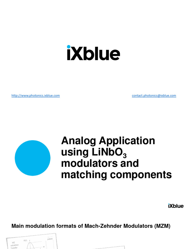 iXBlue Analog Modulators, Drivers and ModBox | PDF | Modulation ...