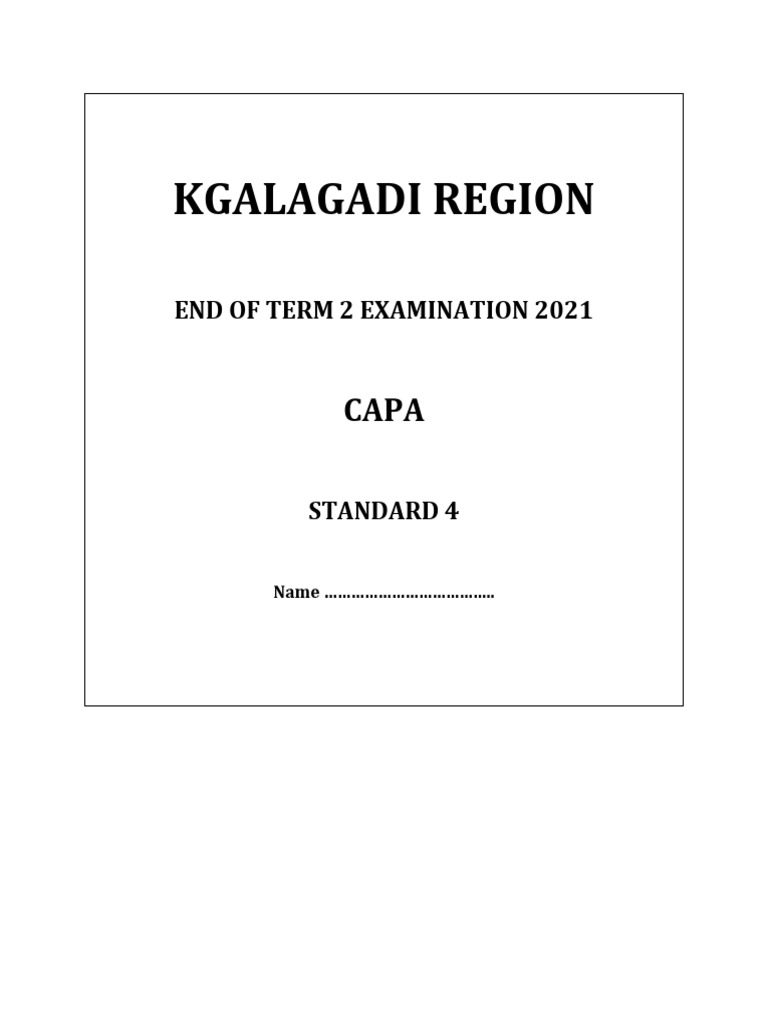CAPA 4 END OF TERM 2 2021 Shredded | PDF