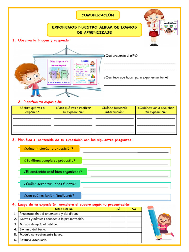 Guía para Exposición de Álbum de Logros | PDF | Crecimiento personal y ...