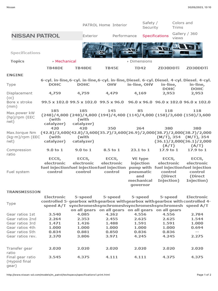 Nissan TB48 RATIOS | PDF | Brake | Axle