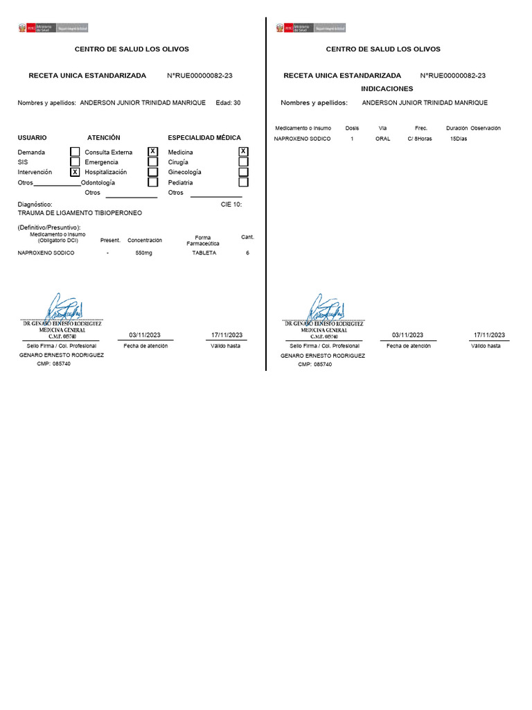Receta 08608007 | PDF | Farmacología | Ciencias de la Salud