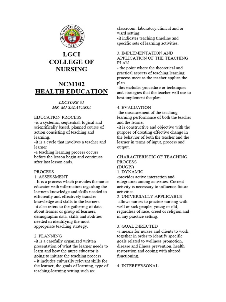 Lecture 2 Pdf Learning Teachers