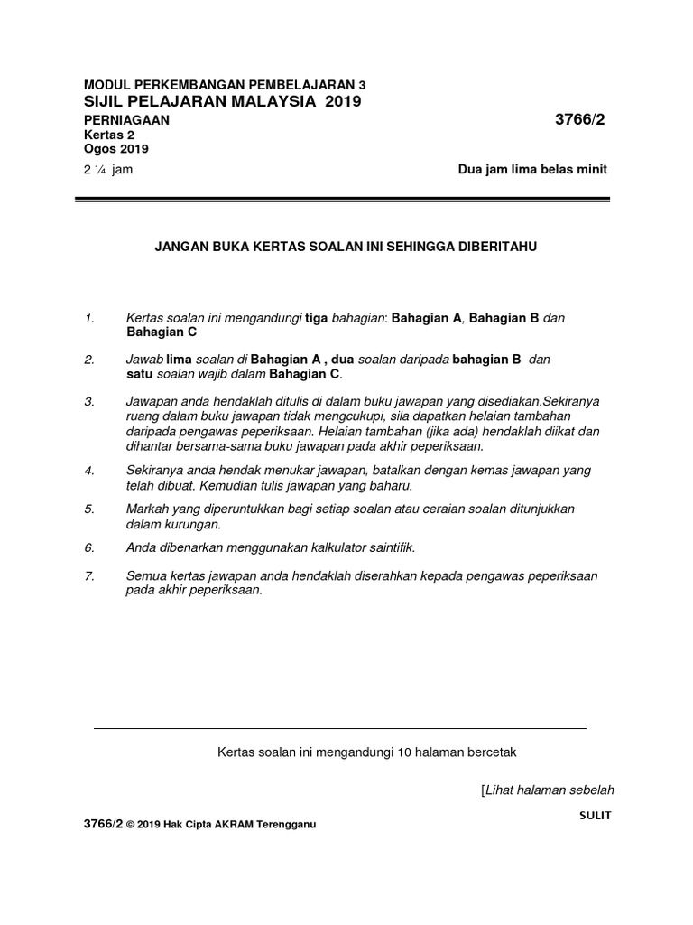 K2 MPP3 Perniagaan | PDF