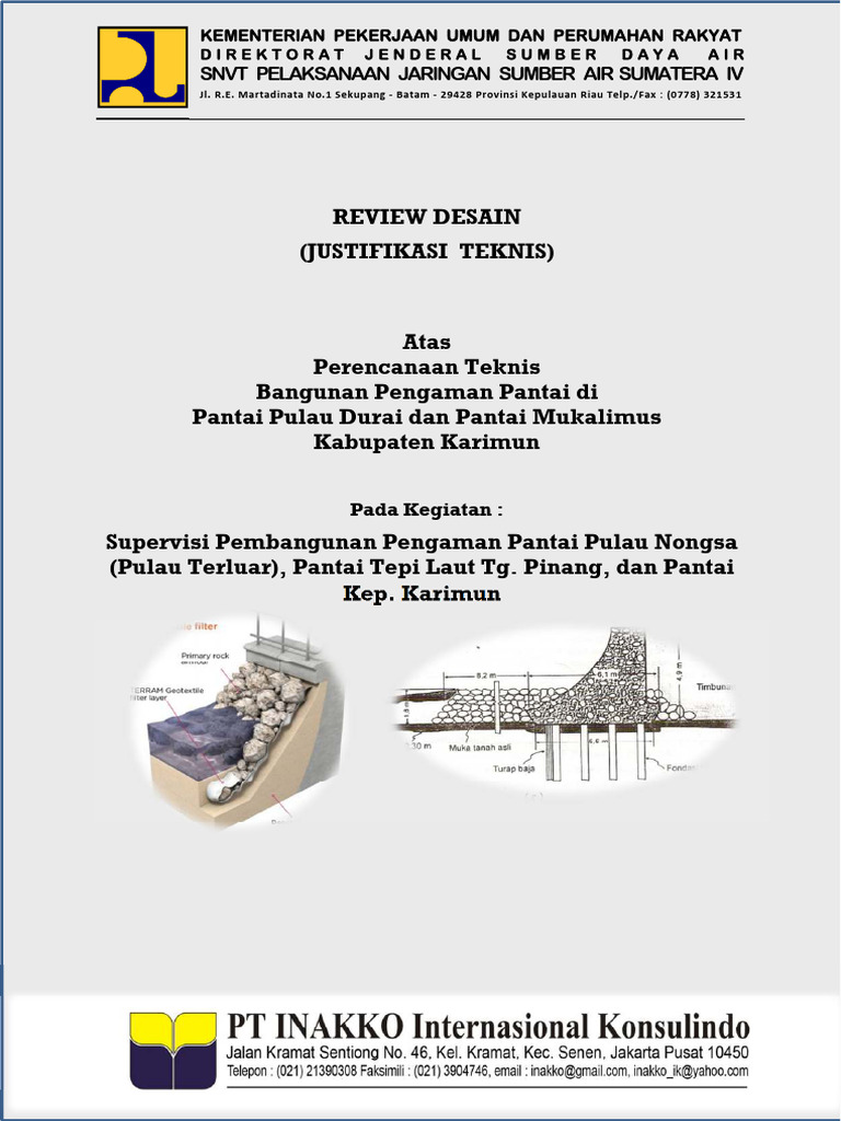 Justek-Perencanaan Teknis Bangunan Pengaman Pantai Di Durai Mukalimus ...