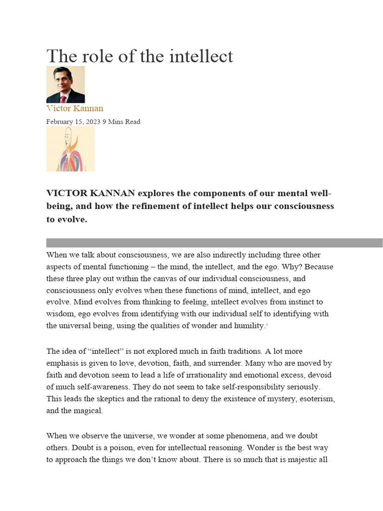 The Role of The Intellect | PDF | Mind | Intuition