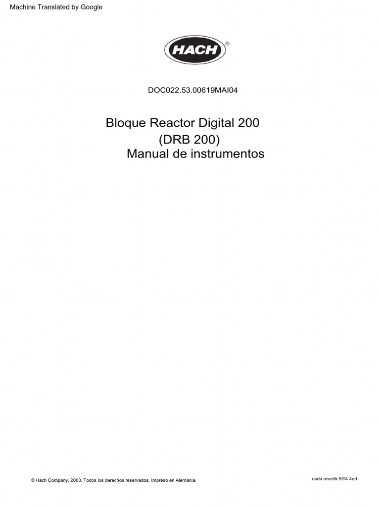 Drb200 Instrument Manual 05-2004 4th Ed | PDF | Termómetro