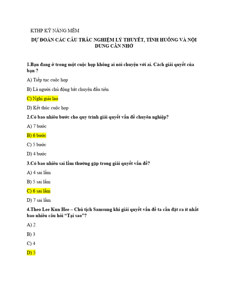 TN KNM Đáp-Án | PDF