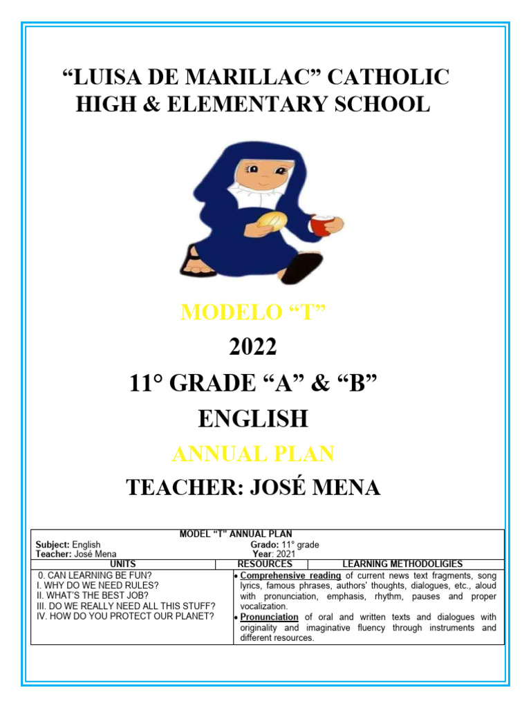 English Annual Plan for 11th Grade | PDF | Reading Comprehension ...