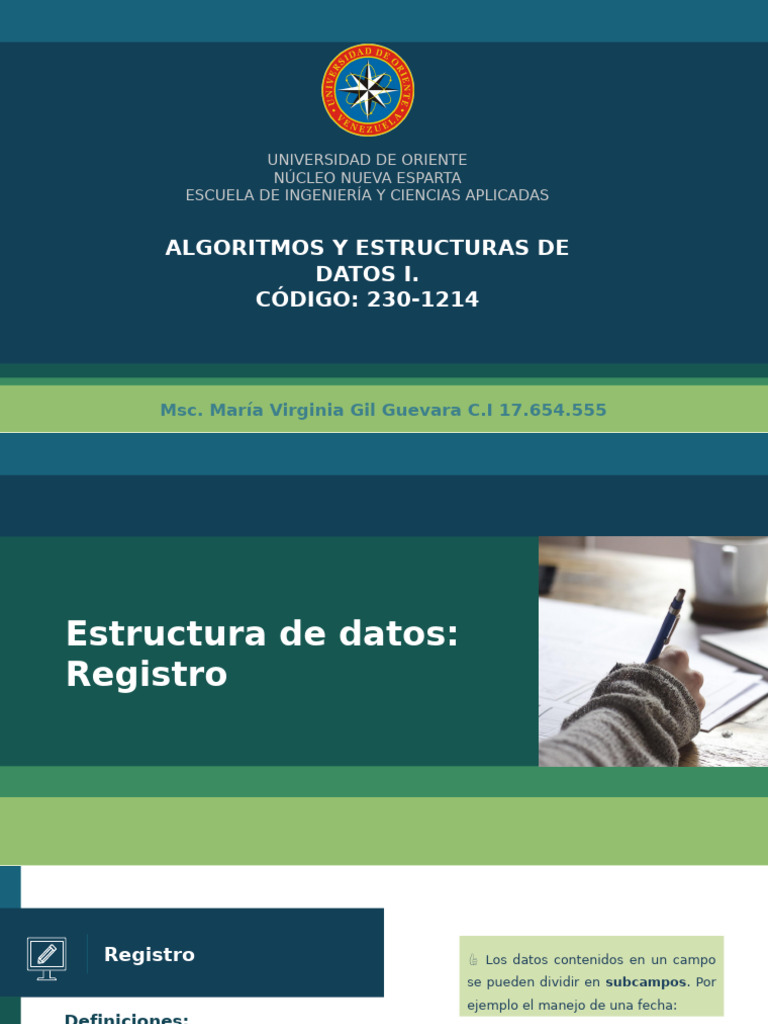1 Tema - 3 Registros | PDF | Algoritmos | Variable (informática)