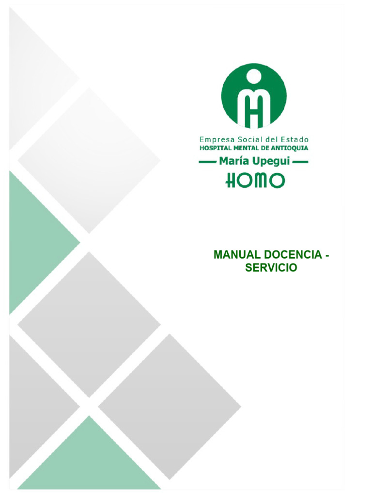 Manual de Docencia Servicio ESE Antioquia | PDF | Hospital | Enseñando