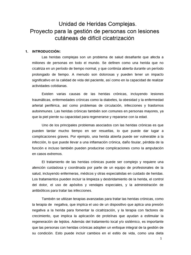 Unidad de Heridas Complejas (Univ. La Laguna) (3) (Autoguardado) | PDF ...