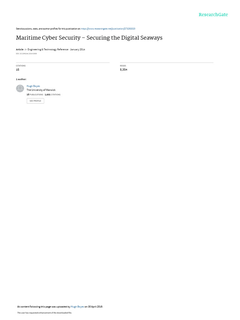 Maritime Cyber Security Securingthe Digital Seaways | PDF | Computer ...