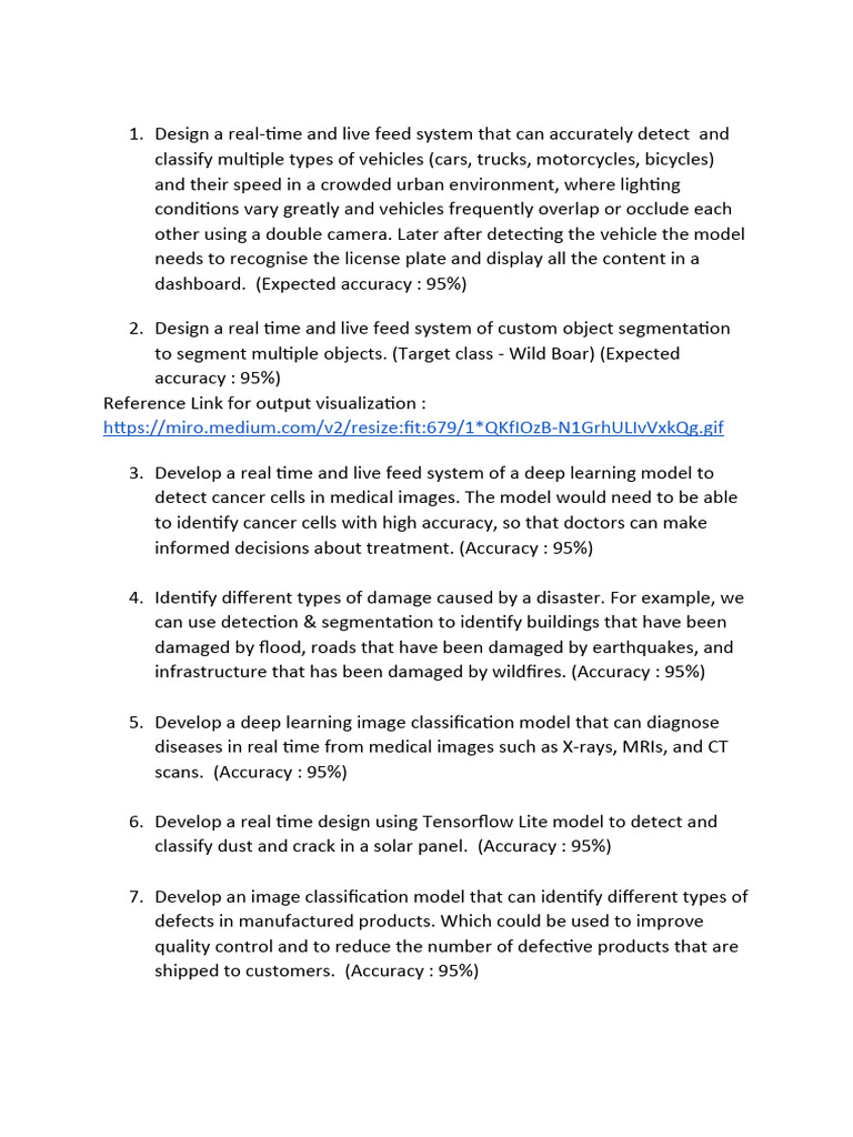 Company Projects List | PDF | Computer Vision