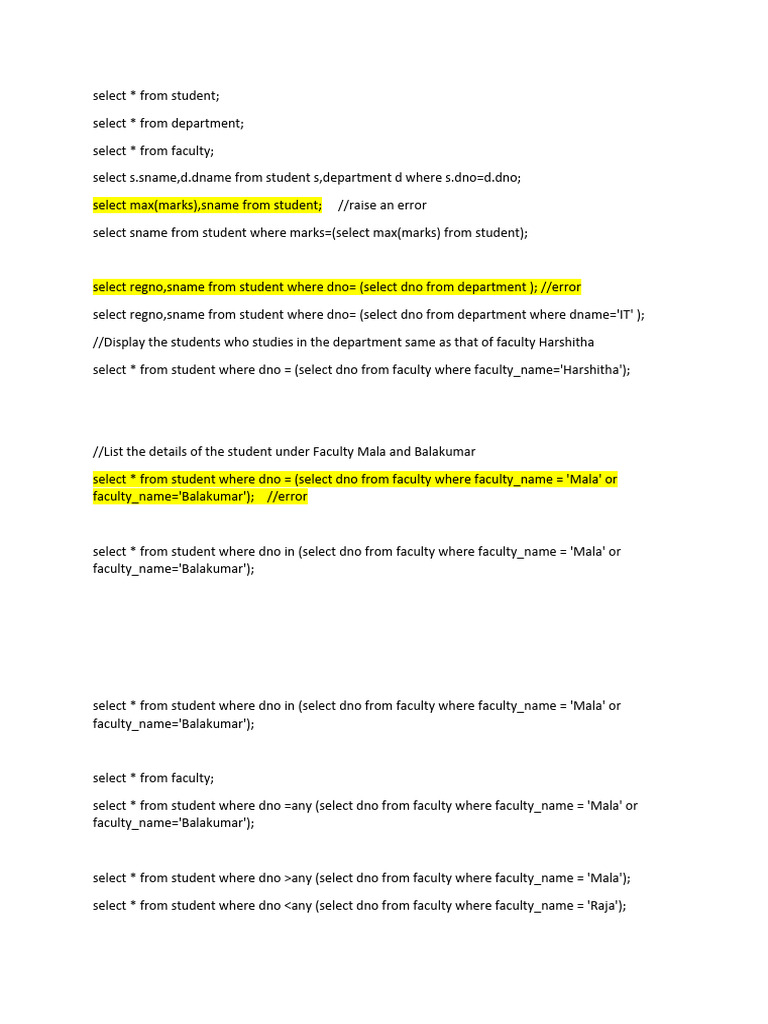 Subquery and Join Gim | PDF