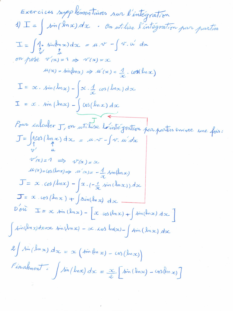 L1-PMI-GIM-GPL - Exercices Intégrales | PDF