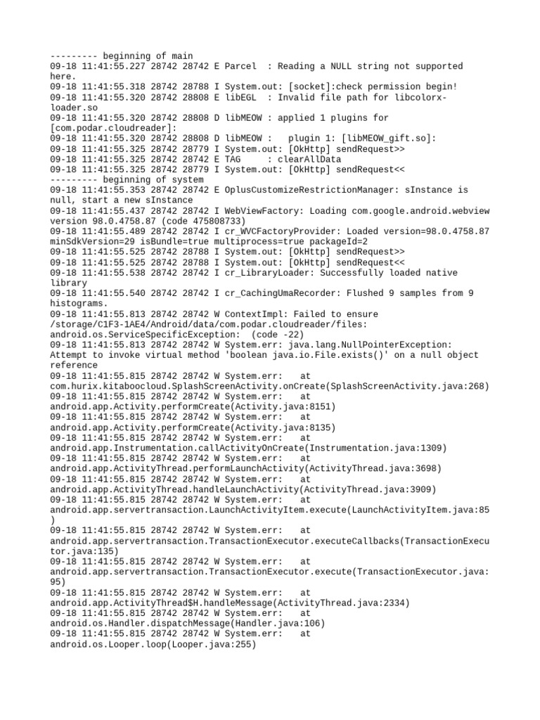 Logcat 1663481515171 | PDF | Software | Computing