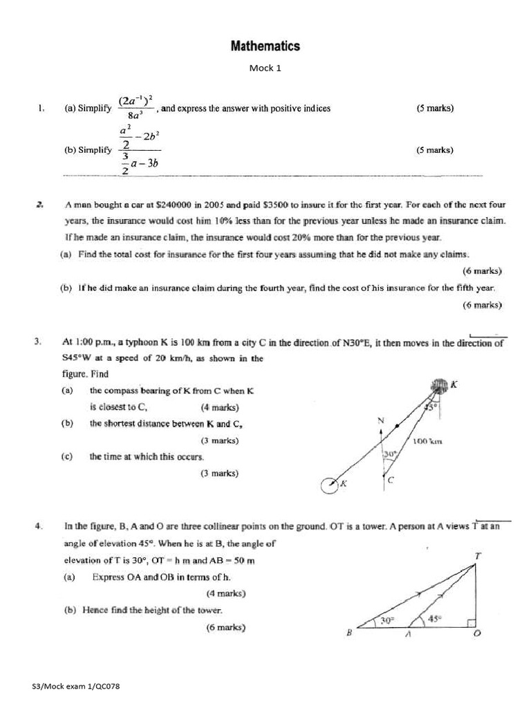 s3 Mock 1 | PDF s3 Mock 1 | PDF