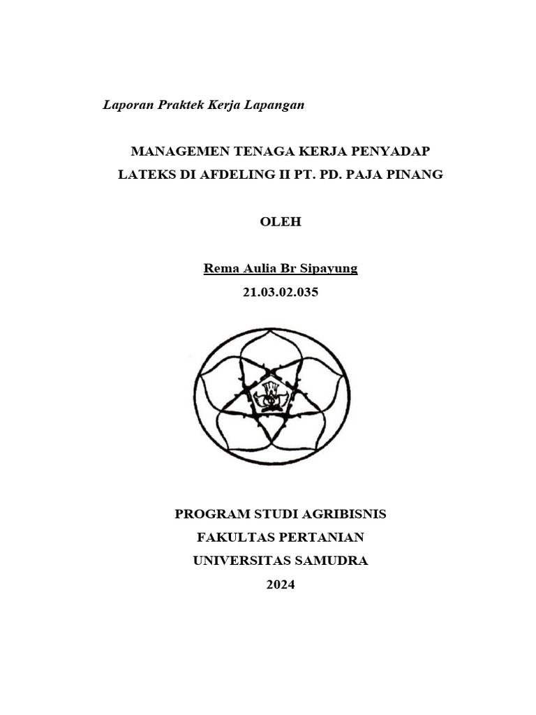 Laporan Praktek Kerja Lapangan | PDF | Teknologi & Rekayasa