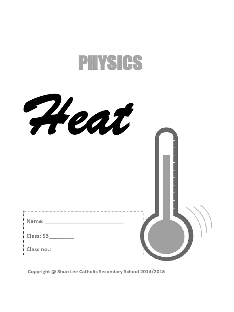 S3 Physics Notes | PDF | Temperature | Heat