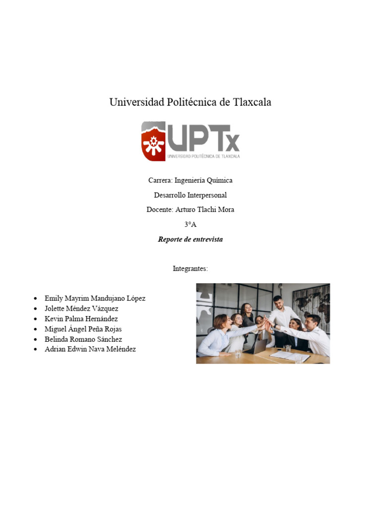 Reporte De Entrevista Pdf
