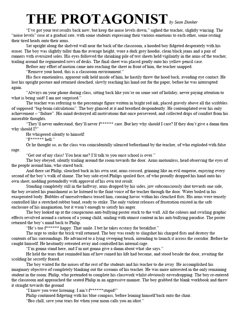 THE PROTAGONIST | PDF | Classroom