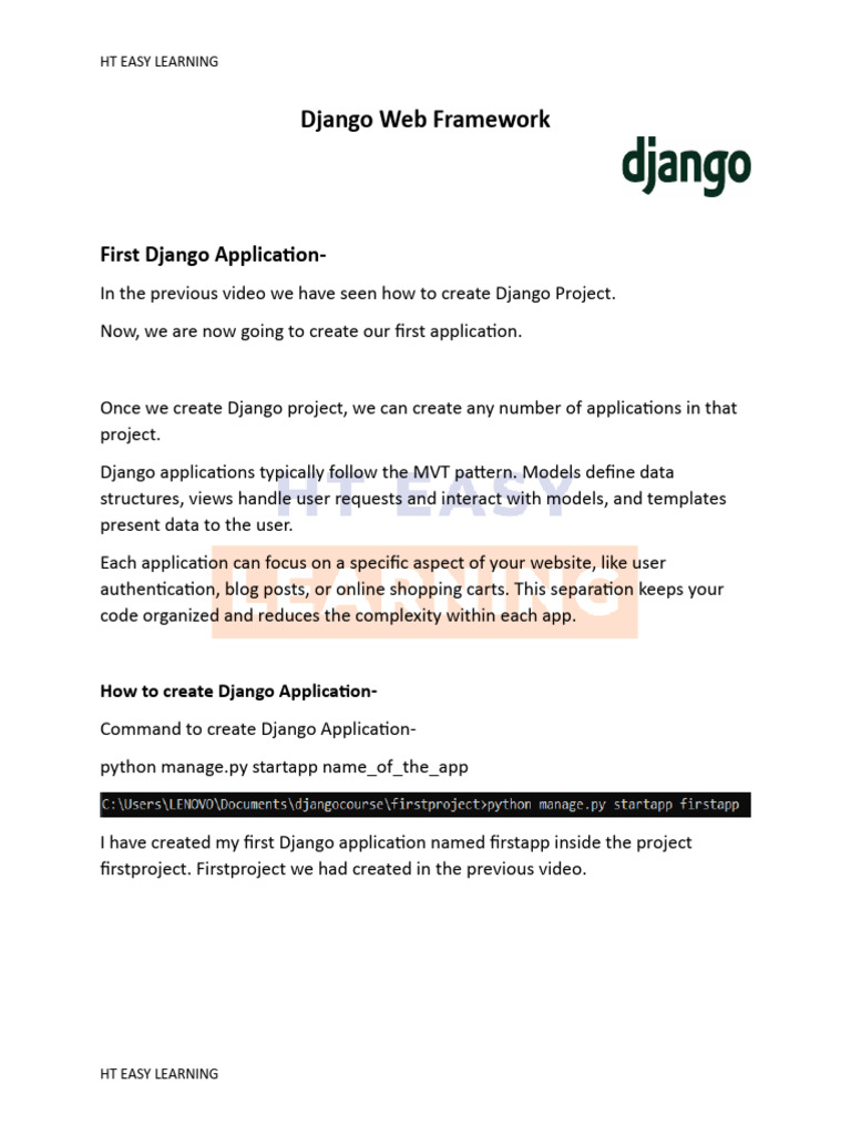 First Django Application and All Files Explanation, Practical Activity | PDF | Networking ...