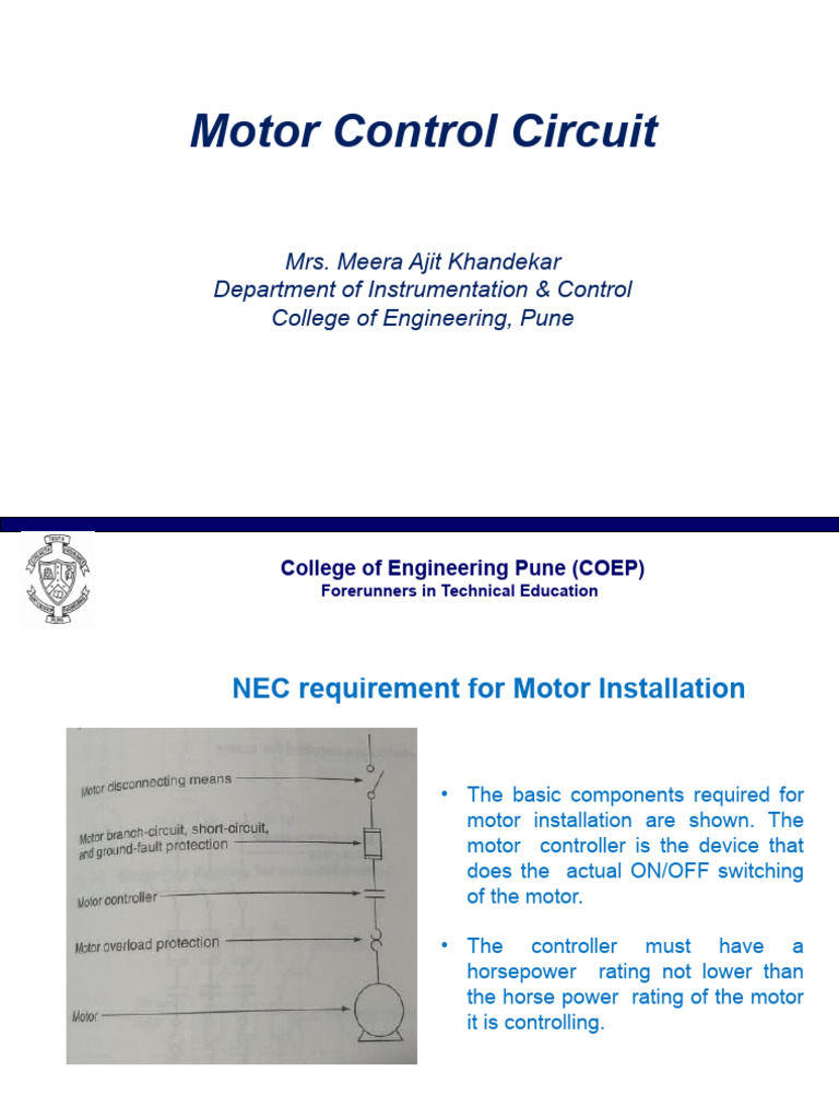 Motor Control Circuits | PDF | Electric Motor | Transformer