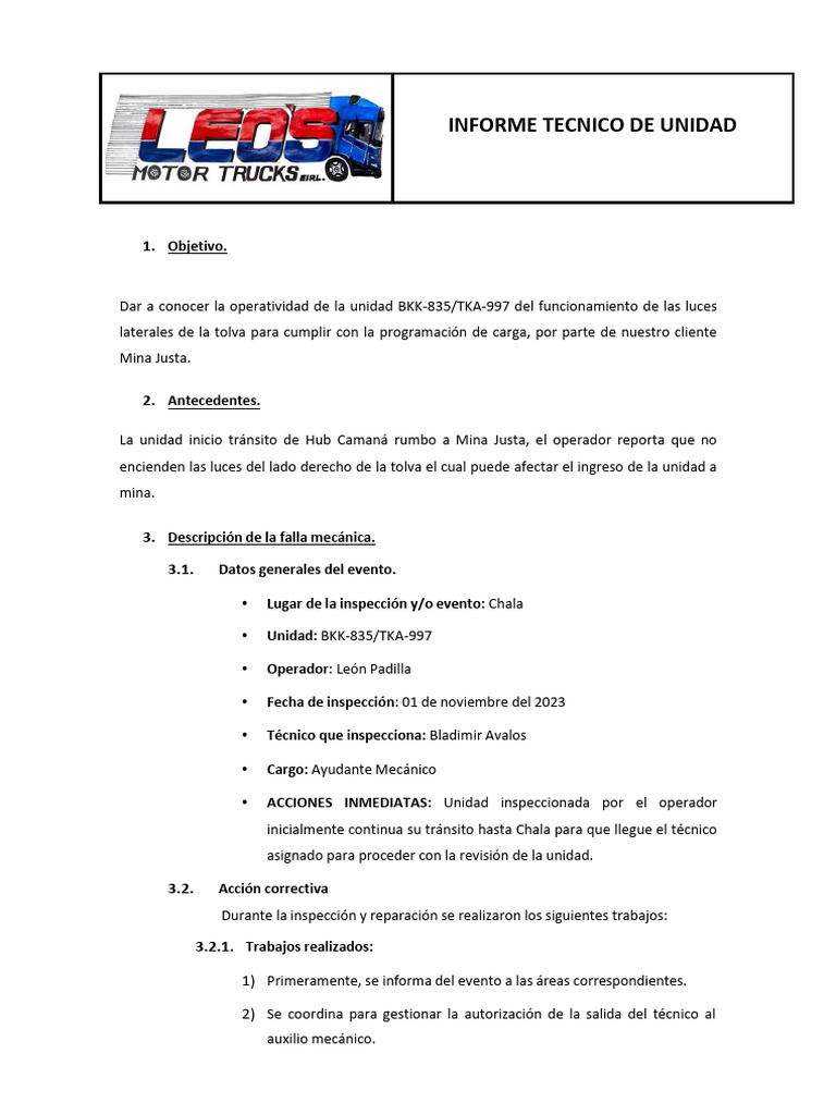Informe Tecnico de Unidad - Mod 2 | PDF