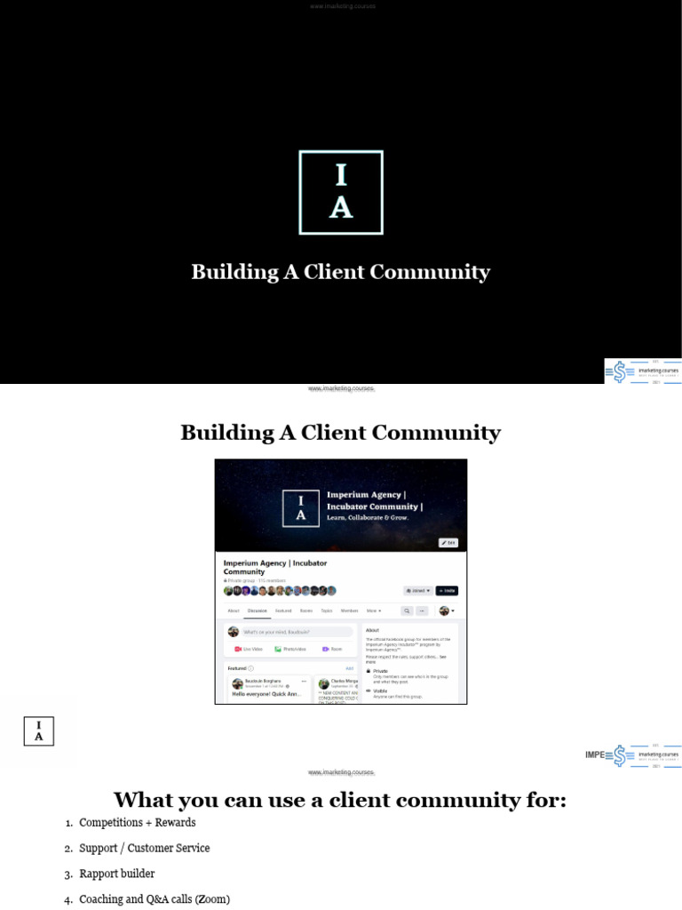 14-Building A Client Community Slides | PDF | Computing | Cyberspace