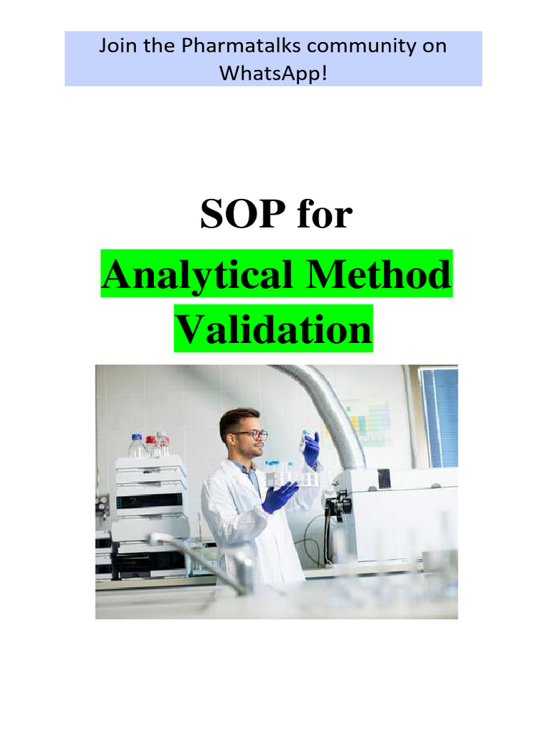 SOP For Analytical Method Validation | PDF | Detection Limit | High ...