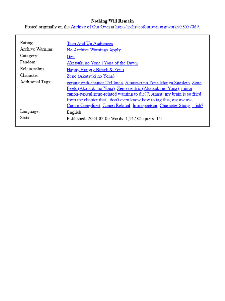 Nothing Will Remain | PDF