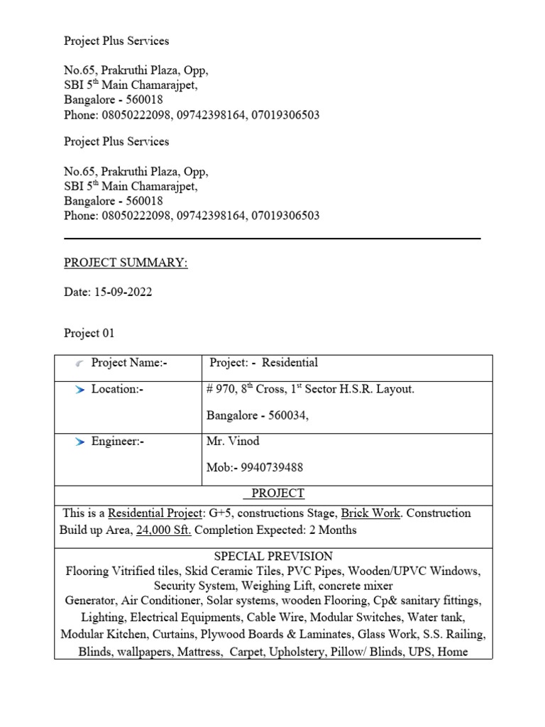 September 1st Project Reports 2022 | PDF | Flooring | Pipe (Fluid Conveyance)