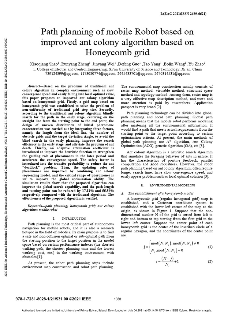 Path Planning Use Honeycomb Grid | PDF | Applied Mathematics