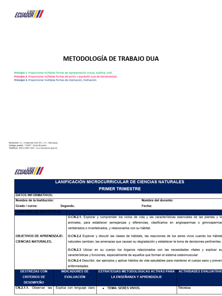 2do - CCNN - Apoyo - 1er - Trimestre | PDF | Evaluación | Aprendizaje