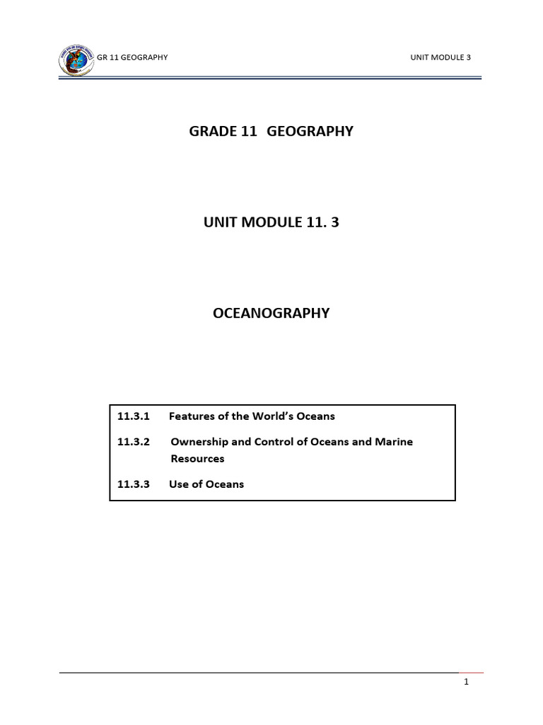 Grade 11 Unit3 | PDF | Plate Tectonics | Continental Shelf