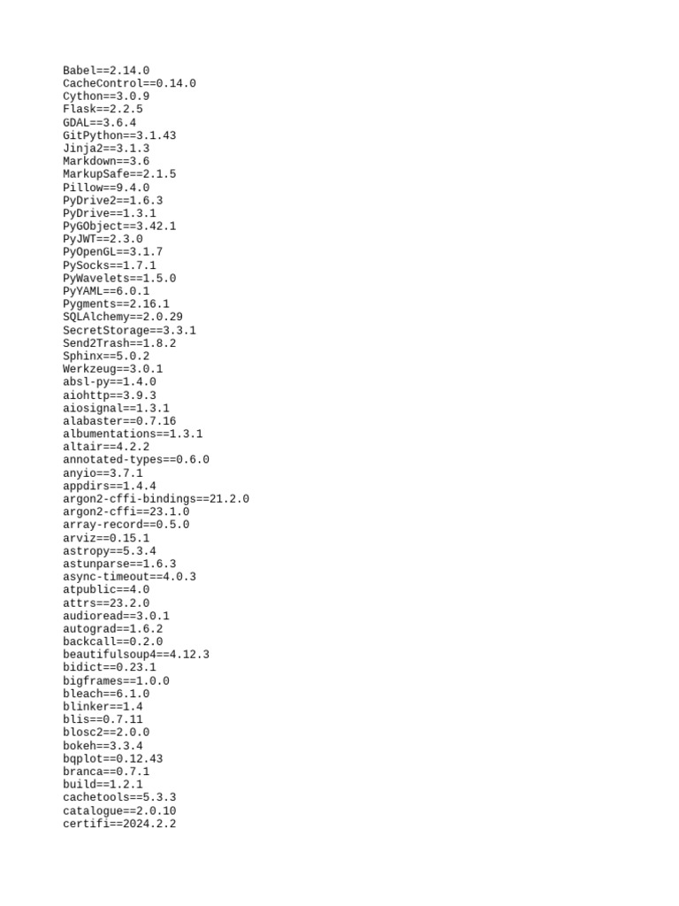 Comprehensive Python Package List | PDF | Computers