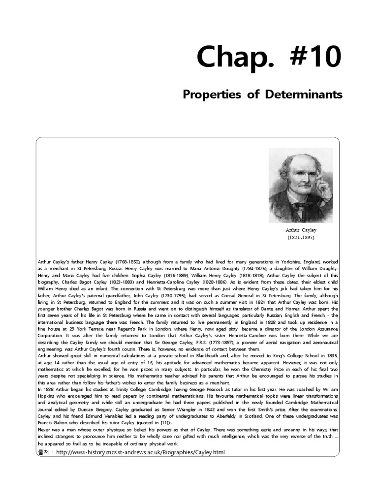 The Properties of The Determinant (Chapter 10) | PDF | Determinant | Matrix (Mathematics)