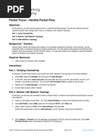 9.2.4 Packet Tracer Identify Packet Flow | PDF | Internet Protocols | Router (Computing)
