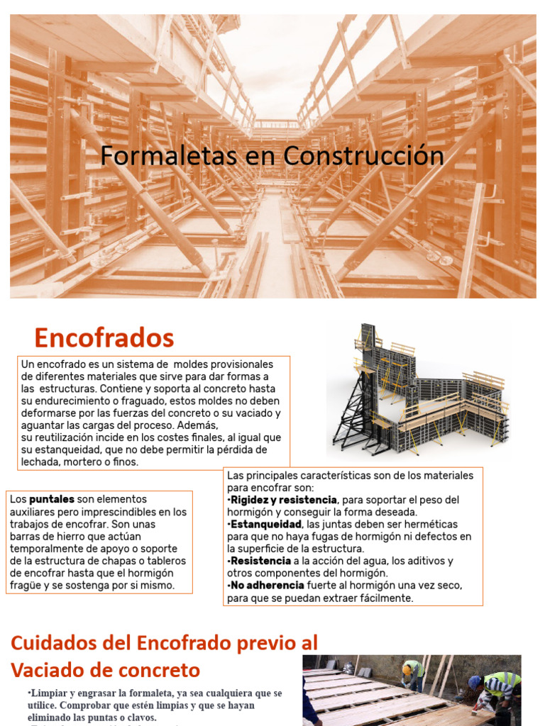 Qué son las formaletas en construcción | PDF | Hormigón | Ingeniería ...