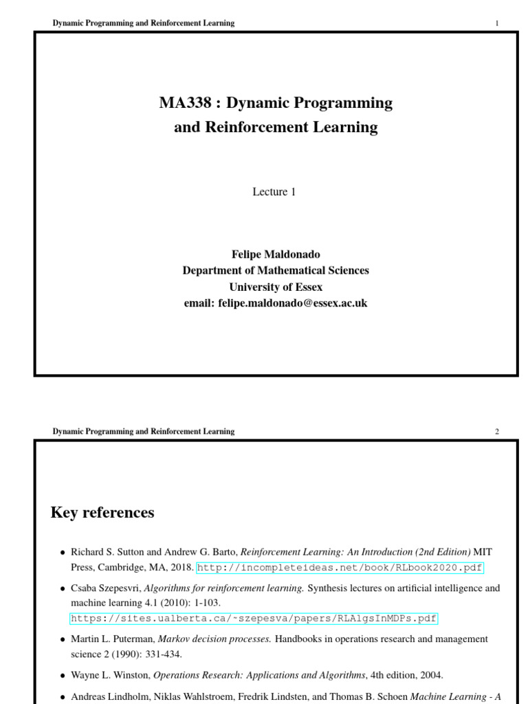 Lecture 1 | PDF | Applied Mathematics | Cognition