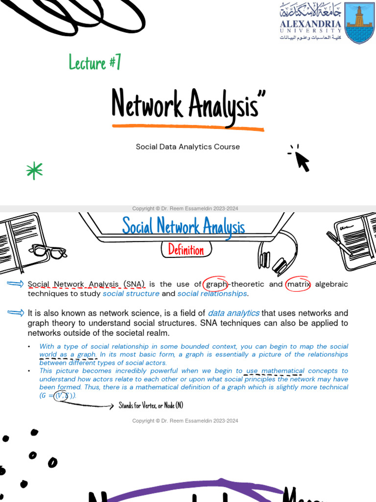 Lec.7 SDA (2023-2024) .FCDS | PDF | Graph Theory | Vertex (Graph Theory)