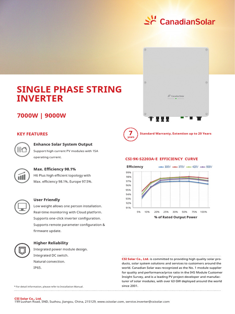 CS Datasheet - Inverter - 1ph - 7-9K 2203A ROW - EN - V1.2 - 2022 ...