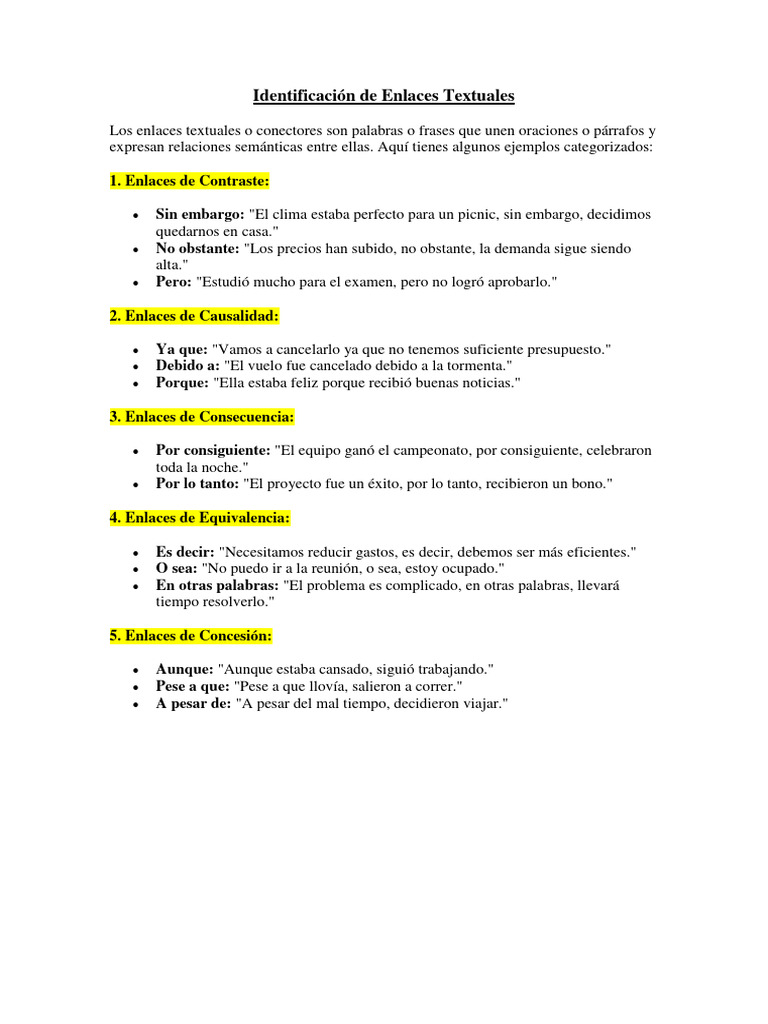 Identificación de Enlaces Textuales | PDF