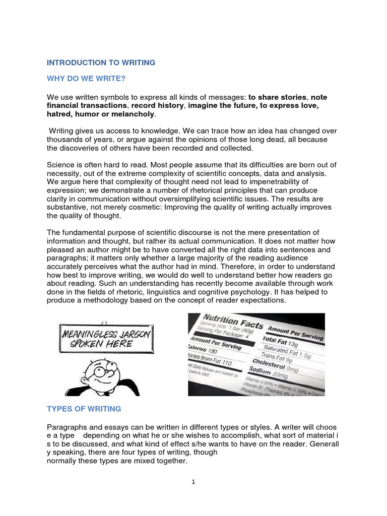 2.Why Do We Write | PDF | Thought | Essays