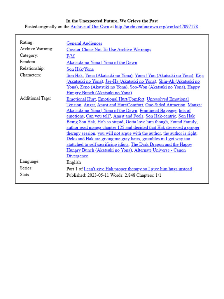 In The Unexpected Future | PDF