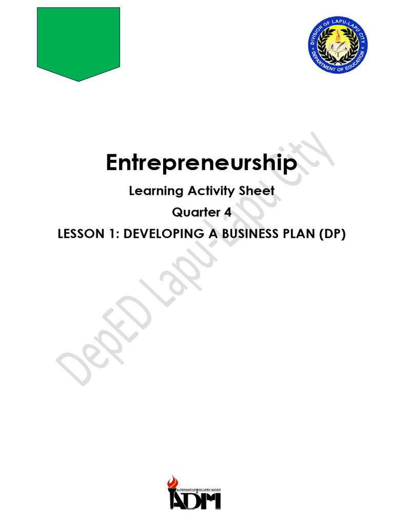Entrep Q4 MODULE 1 | PDF | Factors Of Production | Value Chain