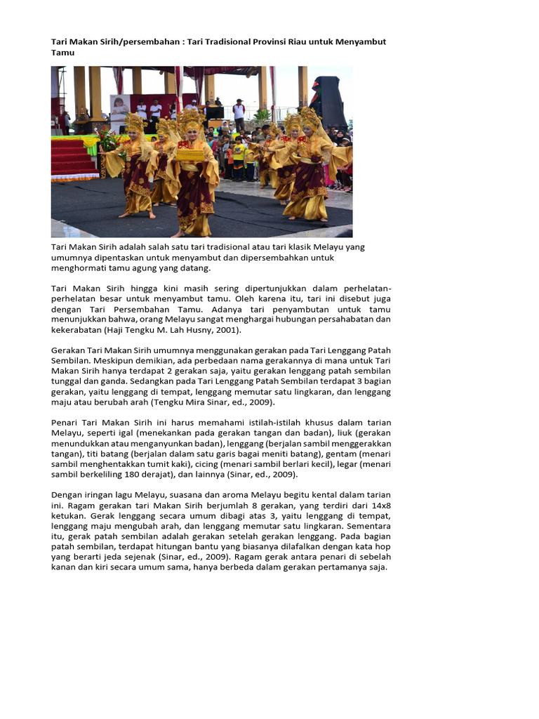 Tari Persembahan PDF | PDF | Seni